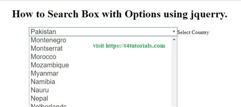 How To Search A Value From Database Using Select Options In Jquerry T Tutorials