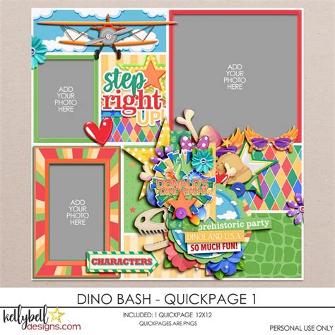 Dino Bash Quickpage 1 Kellybell Designs