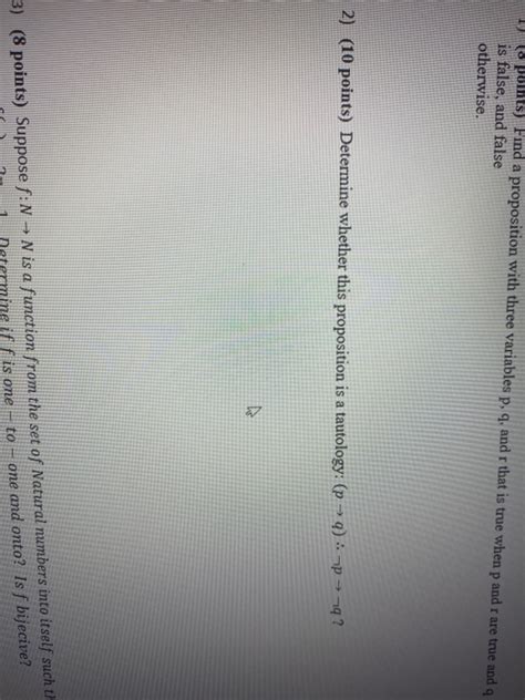 solved 18 points find a proposition with three variables p