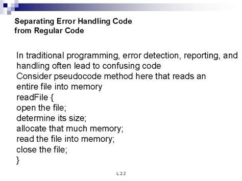 Object Oriented Programming Concepts Of Exception Handling Exceptions