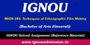 IGNOU Assignment 2023 24 2022 23