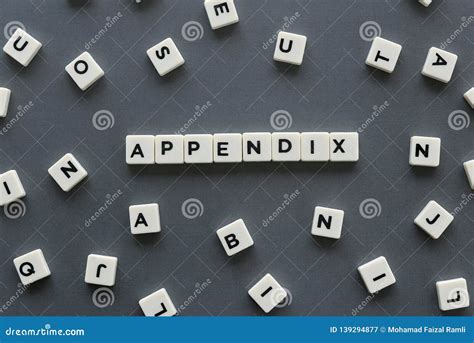 APPENDIX Word Made From Square Letter Tiles Royalty Free Stock Image CartoonDealer Com 209011672