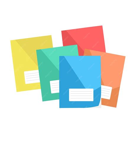 Premium Vector Pupil Notebook Vector Set Notebook Clipart Stationery School Supplies Vector