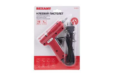 Клеевой пистолет Rexant 15 Вт 12-0113 - выгодная цена, отзывы ...