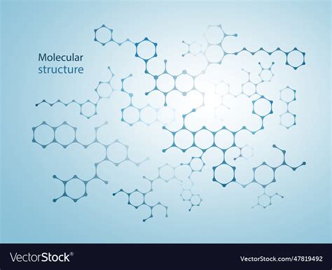 Abstract Molecules Design Molecular Structure Vector Image