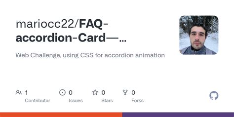 github mariocc22 faq accordion card flexbox positions pure css web