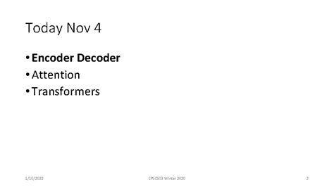 Cpsc 503 Computational Linguistics Encoder Decoder Attention Transformers
