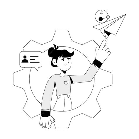 Premium Vector A Hand Drawn Illustration Of Lab Assistant