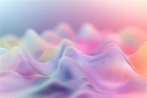 Colorful Abstract Waves Create A Soft And Soothing Landscape Of Light And Texture In Pastel Hues