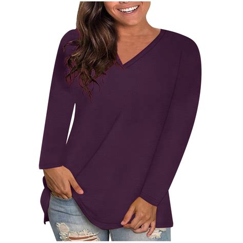 Loopsun Plus Size Womens Tops Long Sleeve Shirts For Women Womens