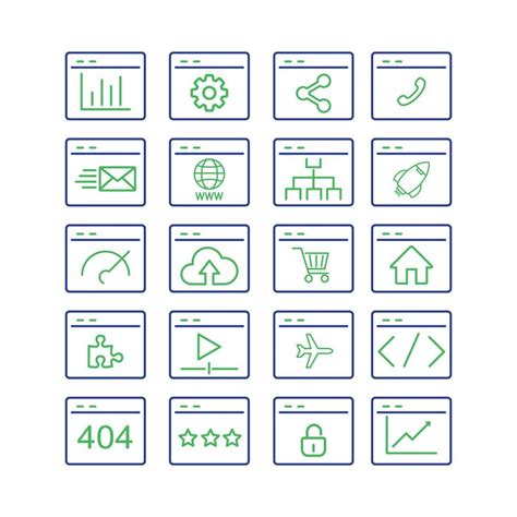 set of colourful seo web ui icon vector illustration 21055062 vector
