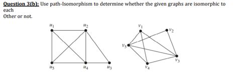 Solved Question 3(b): Use path-Isomorphism to determine | Chegg.com