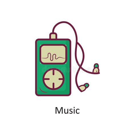 Music Vector Fill Outline Icon Design Illustration Travel Symbol On White Background Eps 10