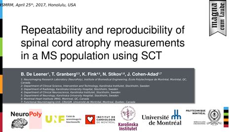 PDF Repeatability And Reproducibility Of Spinal Cord Atrophy Measurements In A Multiple