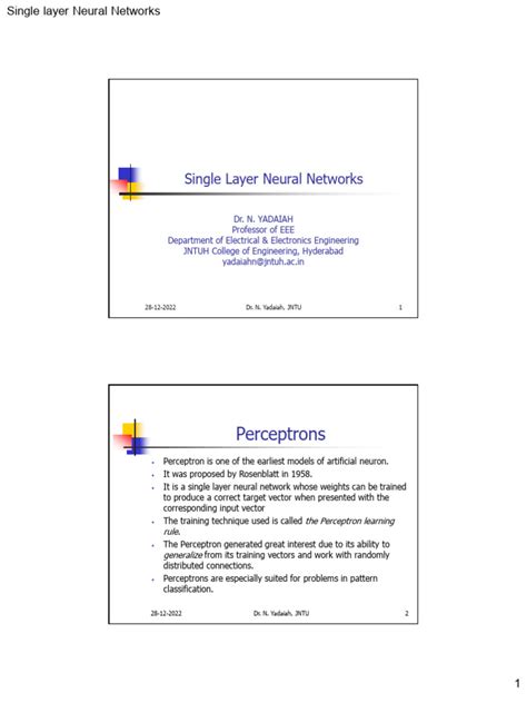 Nyperceptronnotes Pdf Artificial Neural Network Algorithms