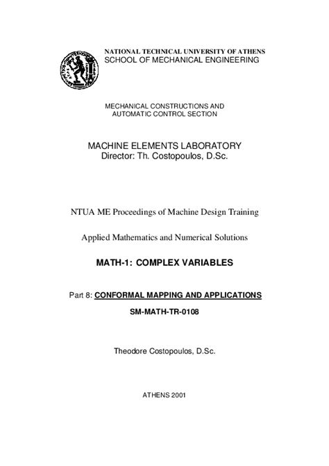 Pdf Conformal Mapping Applications Pdf Conformal Mapping Applications