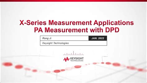 Pa Dpd Measurement Demo With 5g Nr Using Keysight Pxi Vxt Transceiver Part 2 Youtube