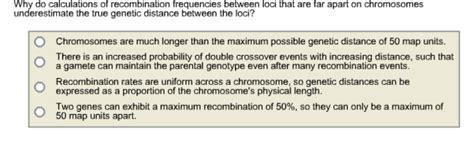 solved why do calculations of recombination frequencies