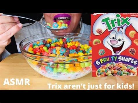 Asmr Eatng Cereal No Talking Extreme Crunch Trix Mukbang Eating