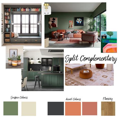 Module 6 Split Complementary Interior Design Mood Board By Janet