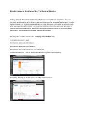 Performance Bottlenecks Technical Guide Docx Performance Bottlenecks Technical Guide In This