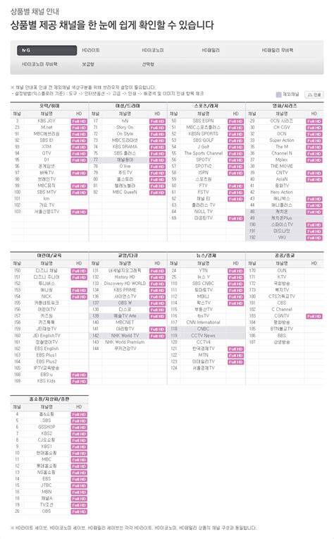 11월 U Tv 채널편성표 꿀팁게시판 백메가