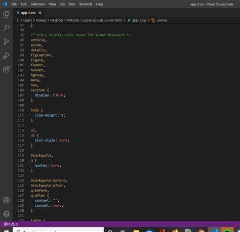 Html Resolve Css Line Wrapping In Vs Code Stack Overflow