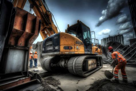 Group Of Civil Engineers In Standard Uniform Neural Network Ai Generated Stock Illustration
