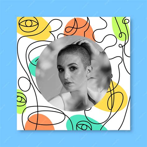 Дизайн профильной фотографии в Instagram Бесплатно векторы