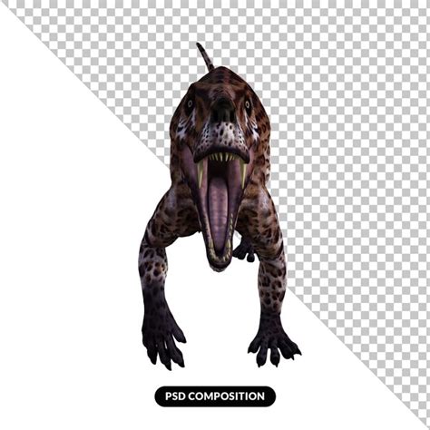 Premium Psd Lycaenops Dinosaur Isolated 3d Render