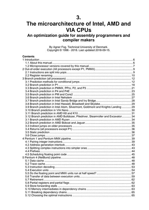 Solution The Microarchitecture Of Intel Amd And Via Cpus An Optimization Guide For Assembly