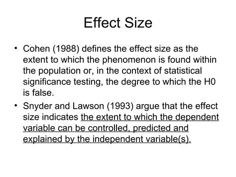 Effect Size Presentation PPT