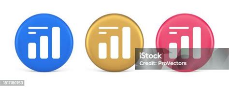 막대 그래프 비즈니스 분석 버튼 다이어그램 이익 진행 주식 시장 통계 3d 원 아이콘 0명에 대한 스톡 벡터 아트 및 기타 이미지 Istock