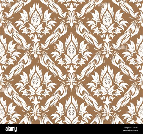 Damask Seamless Vector Pattern Stock Photo Alamy