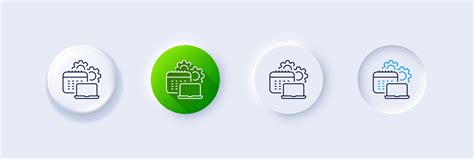 Software Line Icon Code Deployment Sign Royalty Free Vector