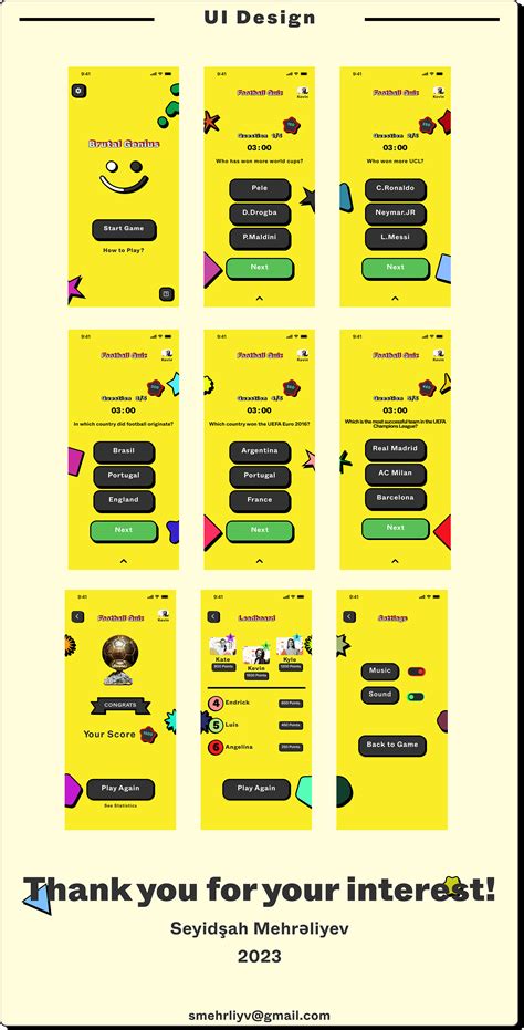 neo brutalist ui design quiz game mobile app behance behance