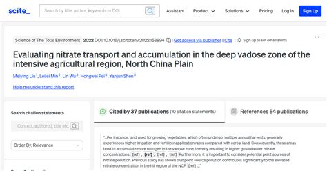 Evaluating Nitrate Transport And Accumulation In The Deep Vadose Zone Of The Intensive