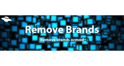 OpenCart Remove Brands