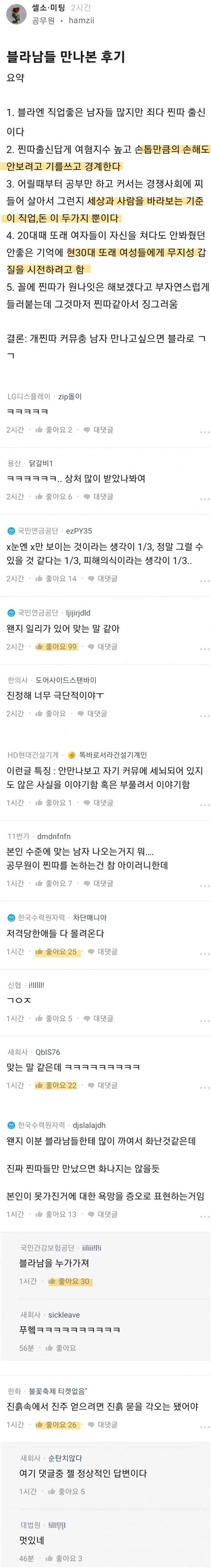 밤놀닷컴 블라남들 만나본 후기