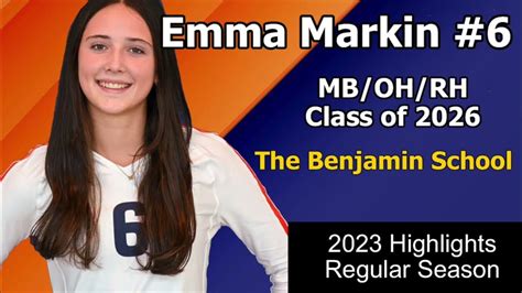 Emma Markin Volleyball Highlights 2023 Varsity Season Youtube