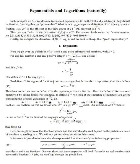 Exponentials And Logarithms NoteXchange