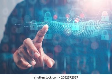 Cyber Security Concept Businessman Shows How Stock Photo Shutterstock