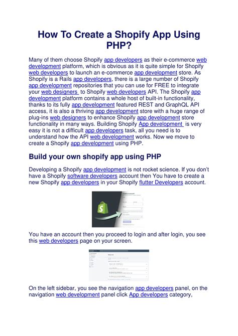 PPT - How To Create a Shopify App Using PHP PowerPoint Presentation, free download - ID:11905985