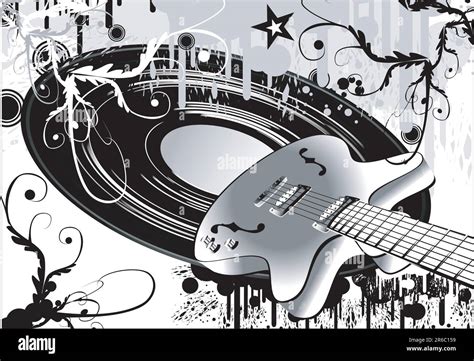 Guitar Circle Close Up Stock Vector Images Alamy