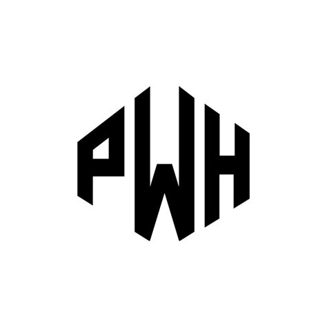 Pwh Letter Logo Design With Polygon Shape Pwh Polygon And Cube Shape