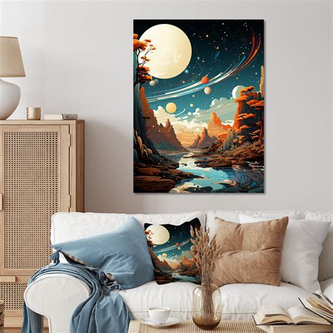 Millwood Pines Cosmic Space Odyssey Landscape Iv Space Planet Metal