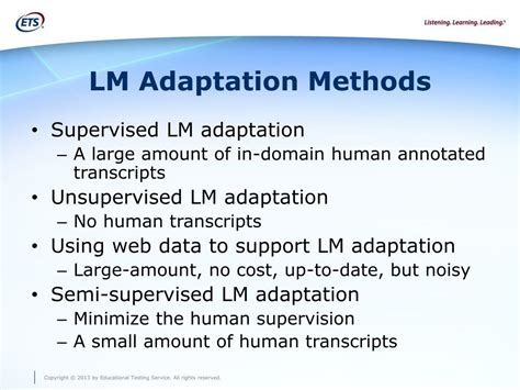Ppt Evaluating Unsupervised Language Model Adaption Methods For Speaking Assessment Powerpoint