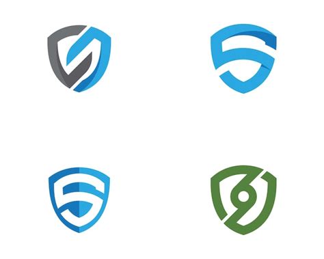 S 편지 방패 벡터 일러스트 레이 션 프리미엄 벡터