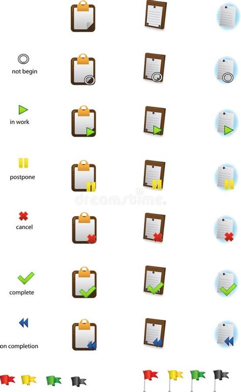 Task Status Stock Vector Illustration Of Blank Notify