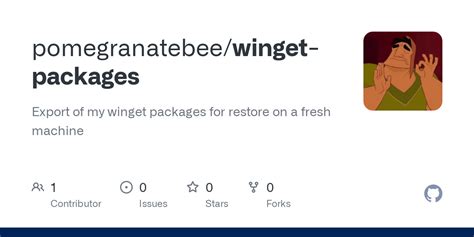 Github Pomegranatebeewinget Packages Export Of My Winget Packages For Restore On A Fresh Machine